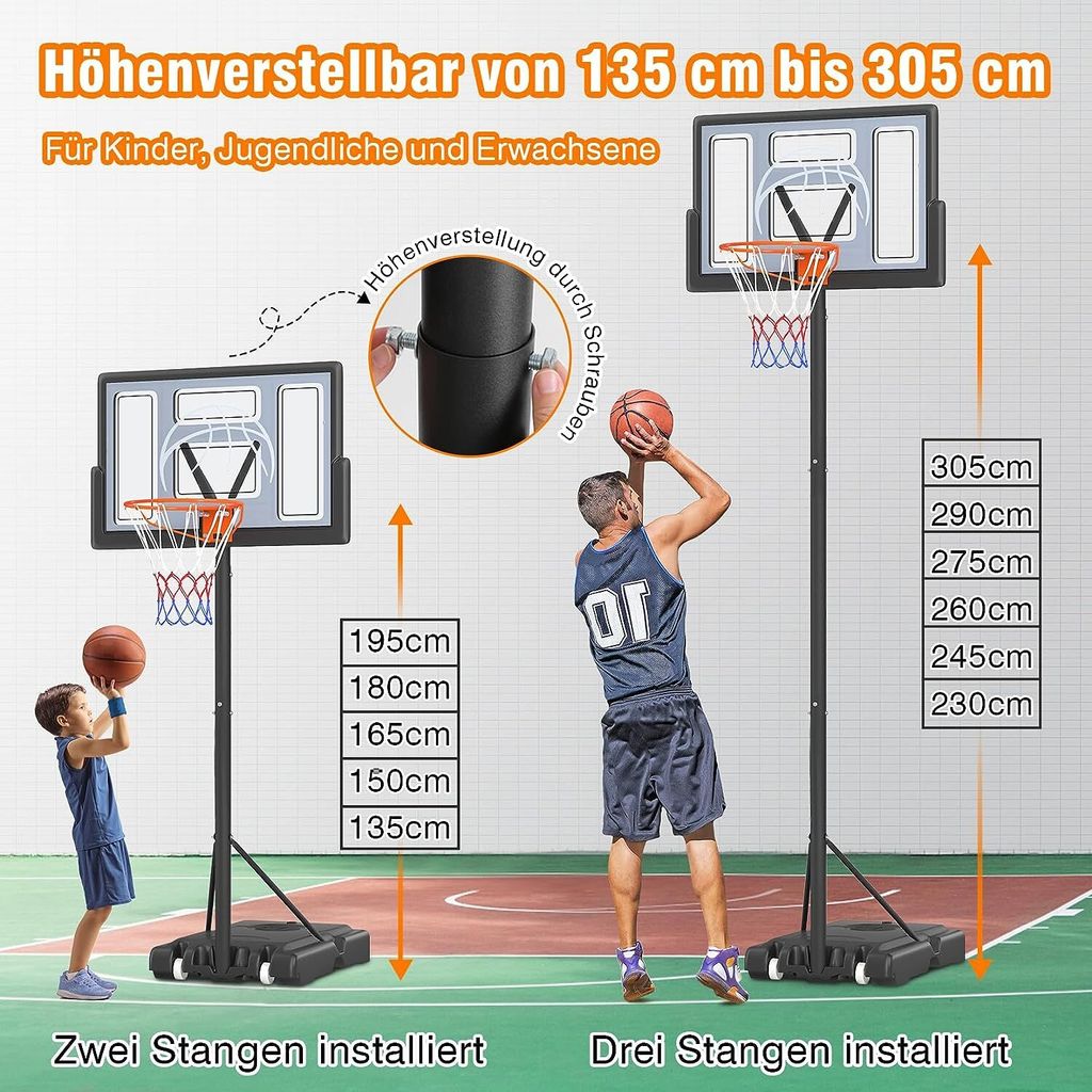 Yohood Basketballkorb Outdoor, verstellbare | Kaufland.de