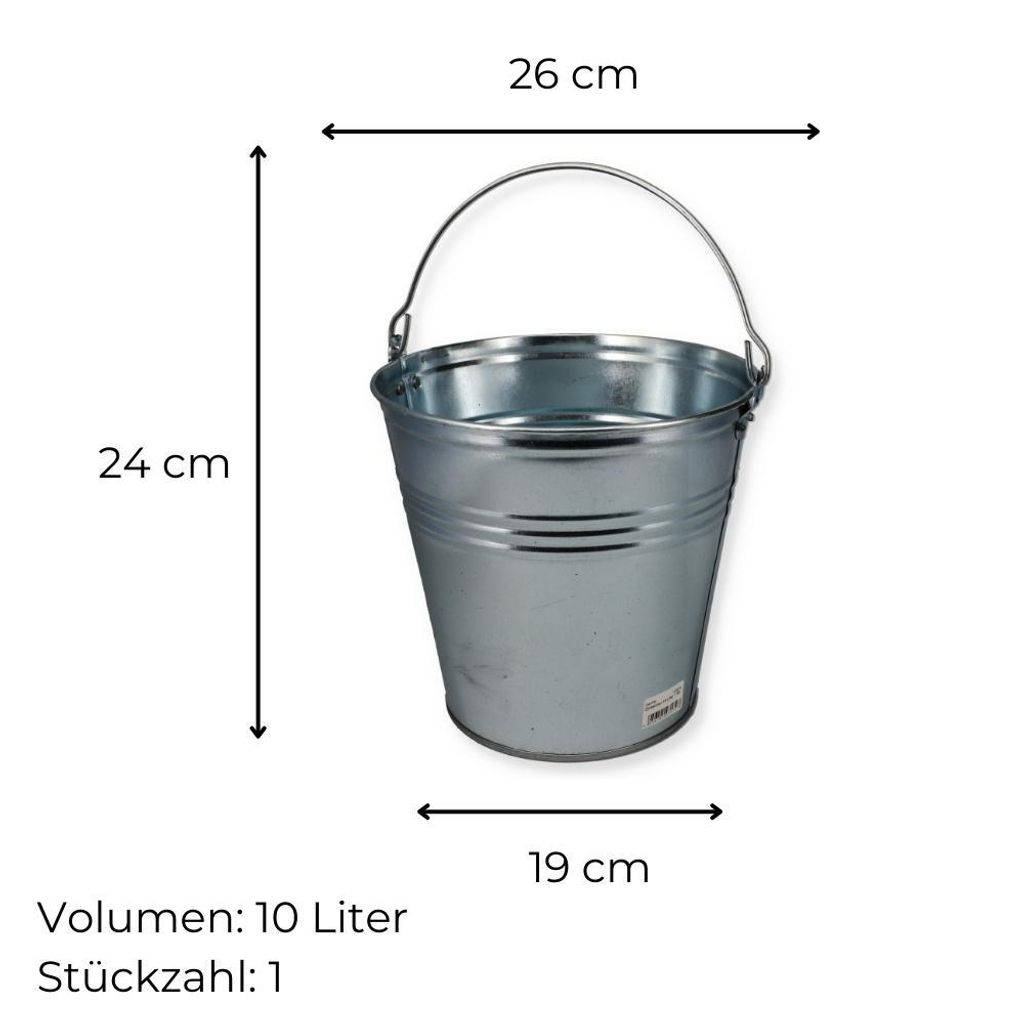 Zinkeimer 10 Liter 1 St. Blecheimer verzinkt | Kaufland.de
