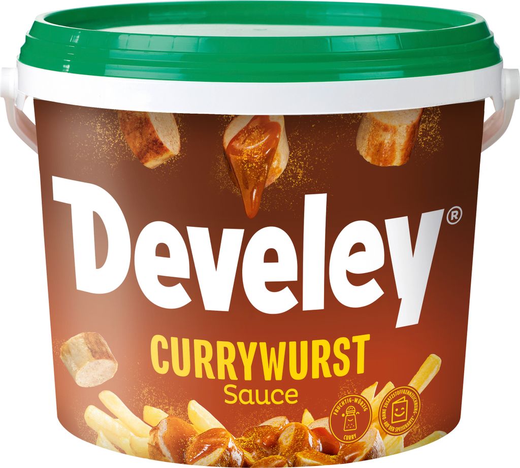 Develey Currywurst Salsa piccante piccante secchio 5000g