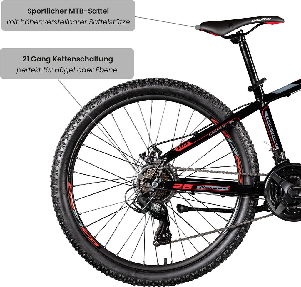 Galano Toxic 26 Zoll Mountainbike 145 - 185 | Kaufland.de
