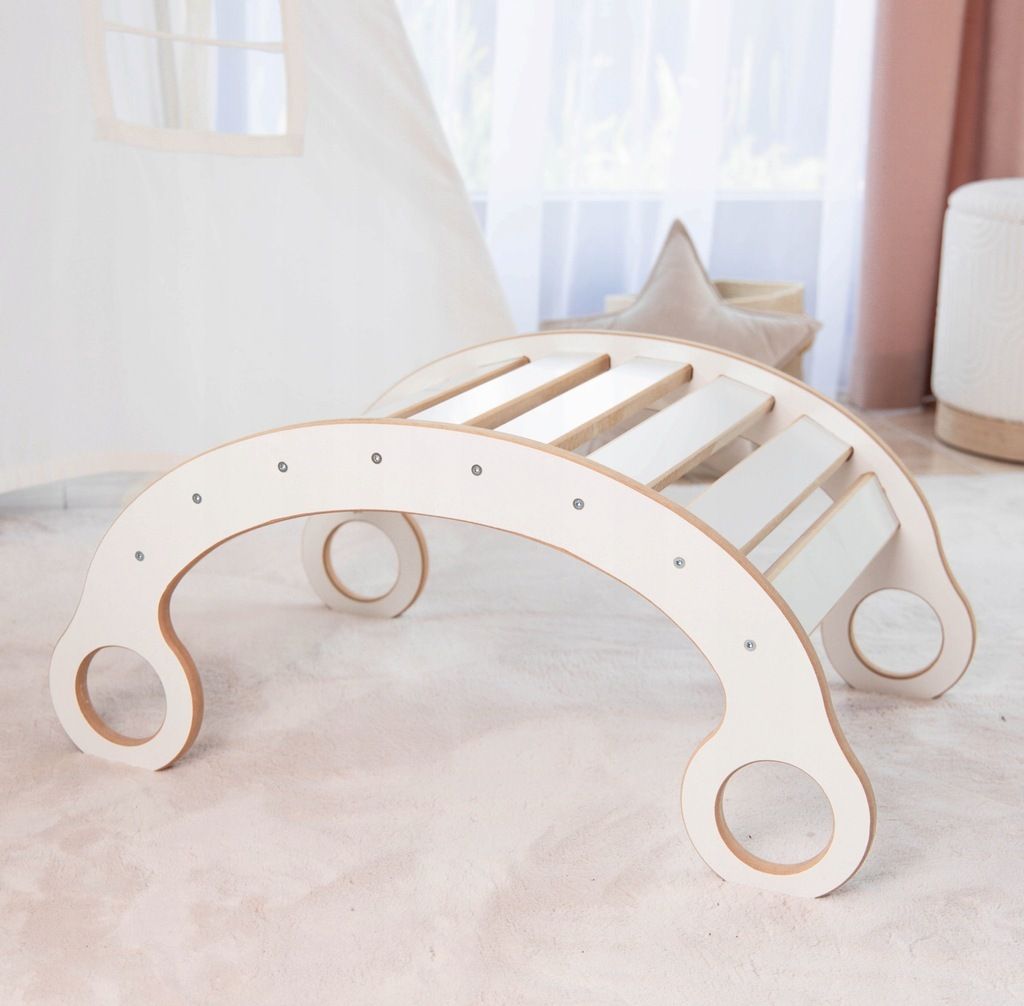 Montessori-Wippe Balanceboard Beige Kissen | Kaufland.de