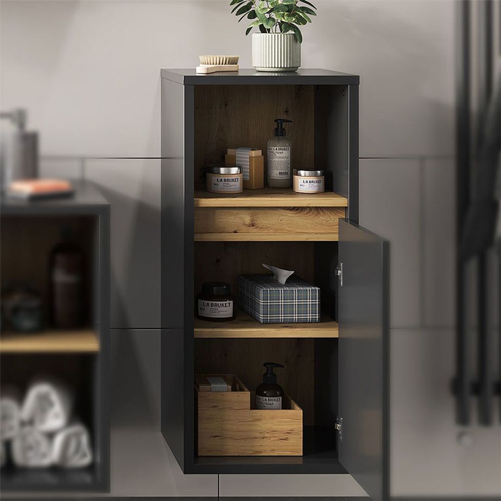 Vicco Viola, 37.8 x 80 cm, Anthracite/Oak | Kaufland.sk