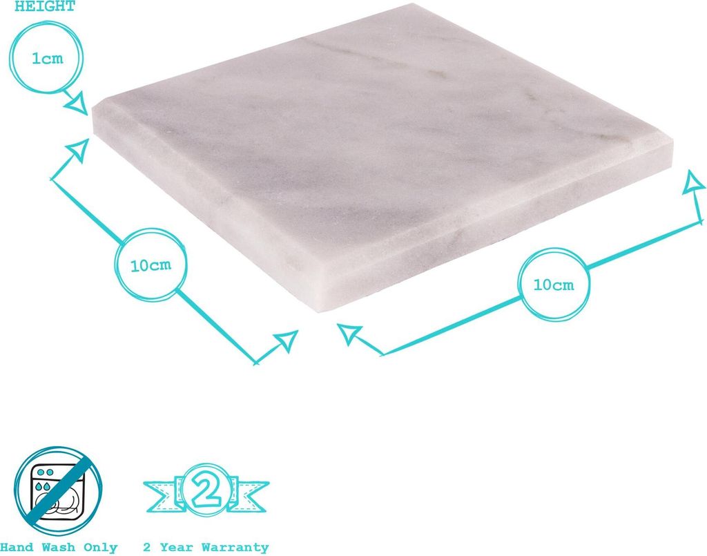 6x Weiß 10cm Marmor Quadratische Untersetzer | Kaufland.de