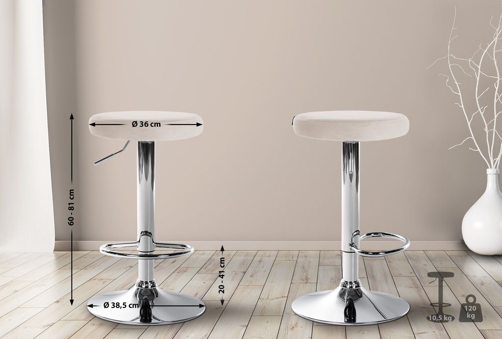 CLP 2er Set Barhocker Ponte Samt | Kaufland.de