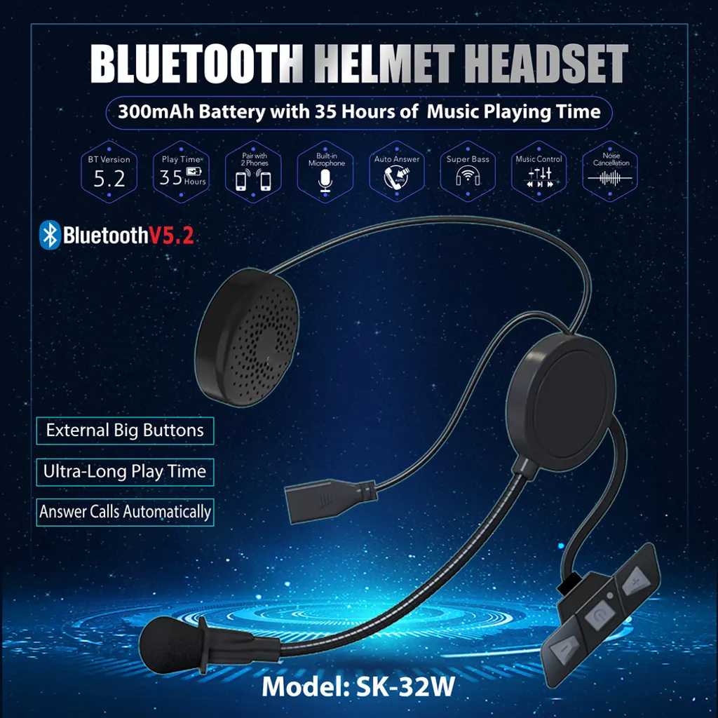 Motorradhelm-Headset Bluetooth 5.2 | Kaufland.de