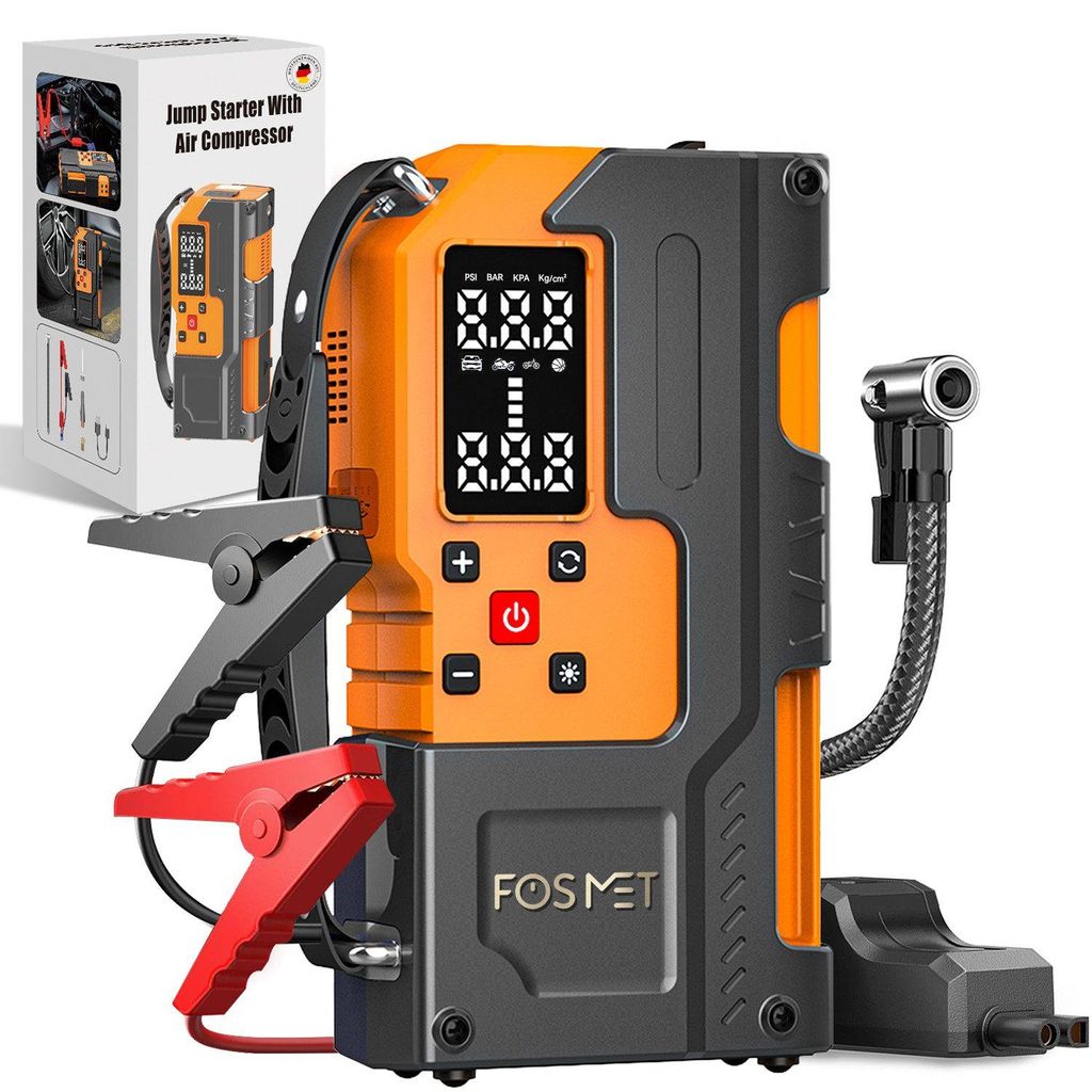 7000A 12V Starthilfe Powerbank mit 150PSI Kompressor