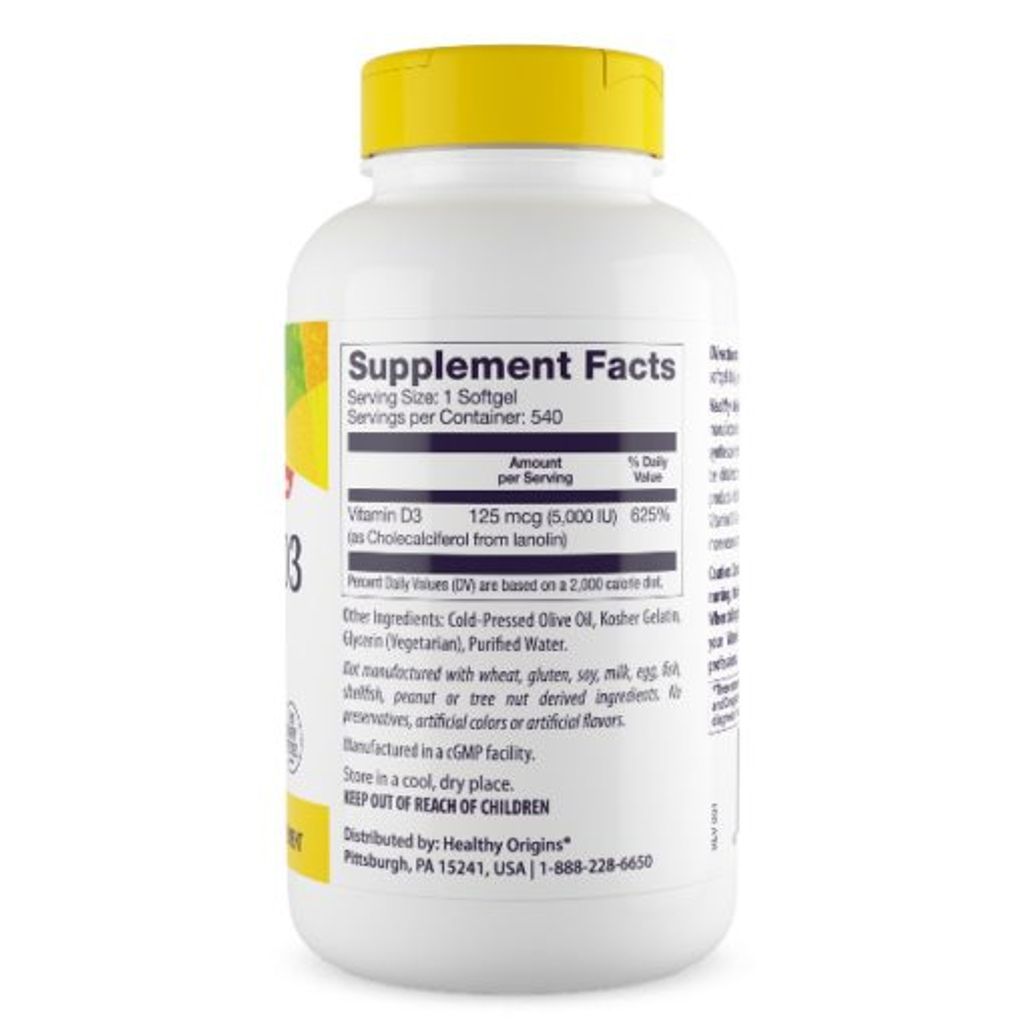 Healthy Origins, Vitamin D3, 5,000 IU, 540 | Kaufland.de