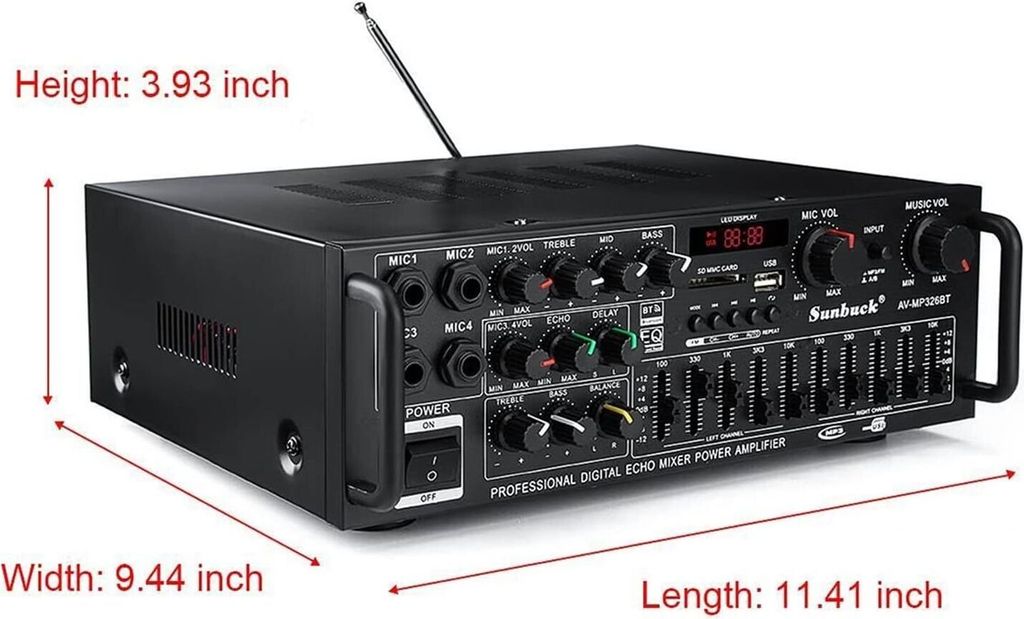 2000W HiFi 2-Kanal Verstärker Bluetooth 5.0 | Kaufland.de