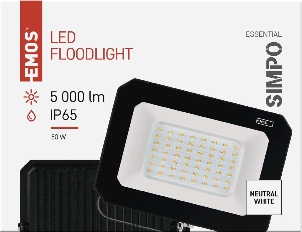 EMOS LED reflektor SIMPO 50 W, černý, | Kaufland.cz