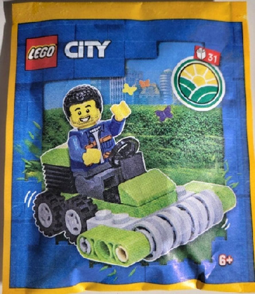 [N] Worker with Lawn Mower paper bag LEGO®