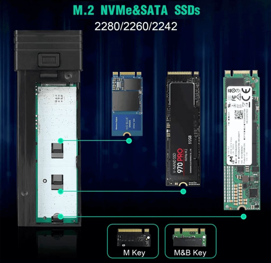 Reagle NVME SATA M.2 SSD HUB USB-C 3.1 M2 | Kaufland.cz