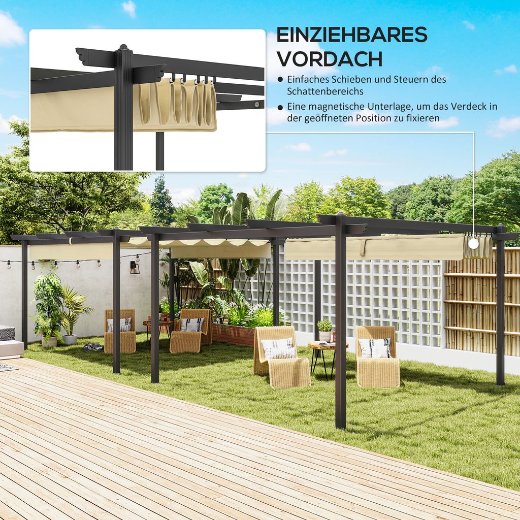 Outsunny pergola cca 4x4m zahradní pavilon, | Kaufland.cz