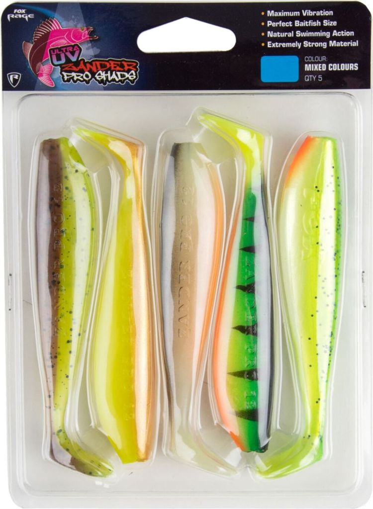 Fox Rage Ultra UV Mixed Colour Lure Packs | Zander Pro