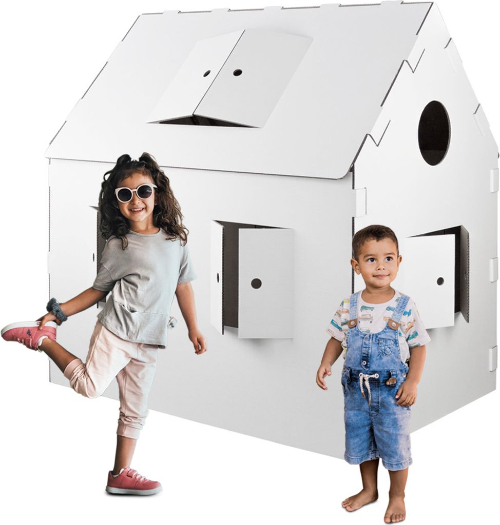 C Kreul Haus Aus Karton Kinderspielhaus Papphaus Ohne Aufdruck Zum