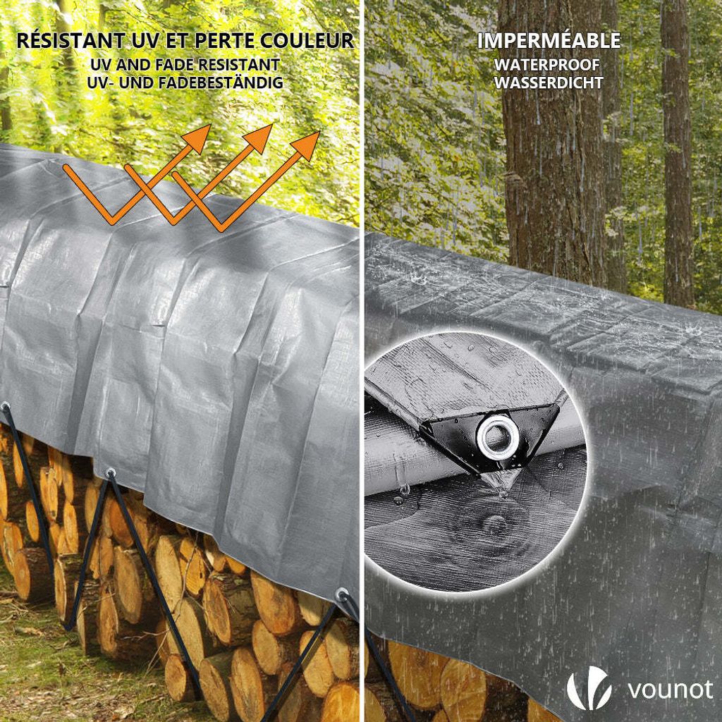 VOUNOT 3x4m Abdeckplane 240 g/m² Wasserdicht | Kaufland.de