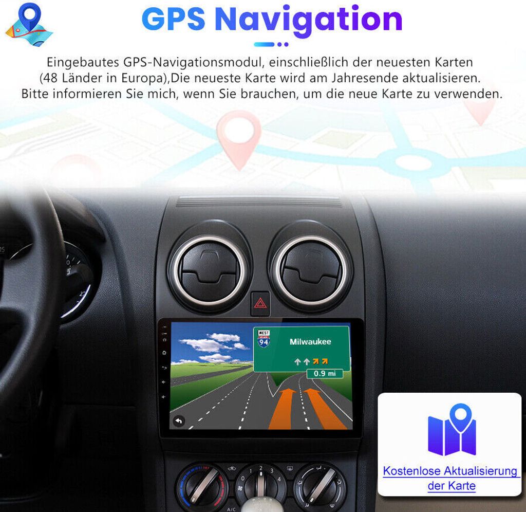 9'' carplay DAB autorádio 2+32G GPS Navi | Kaufland.cz