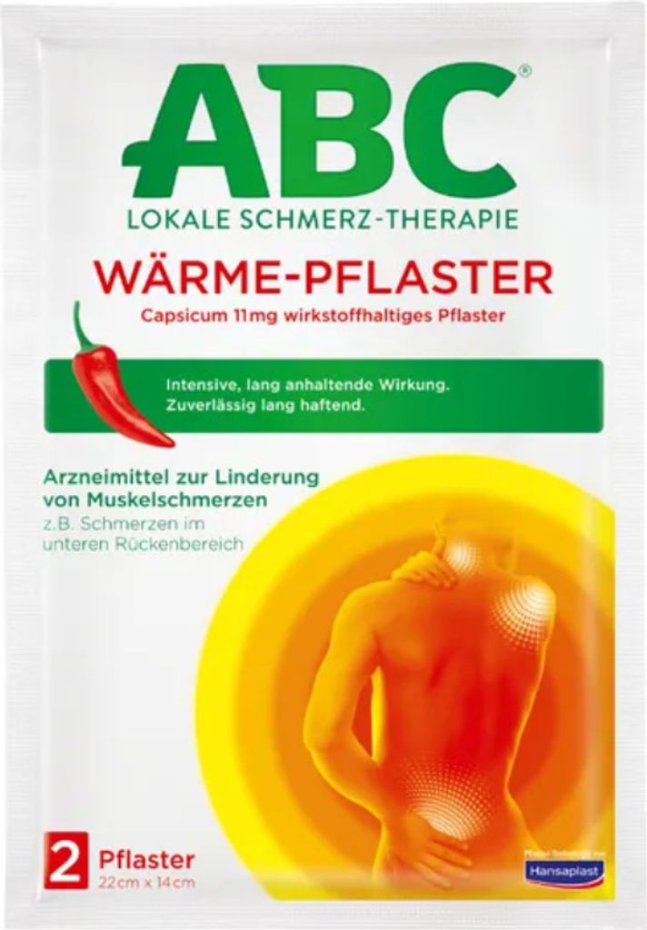 3x Hansaplast ABC Wärme-Pflaster Capsicum 11 mg2 Stück
