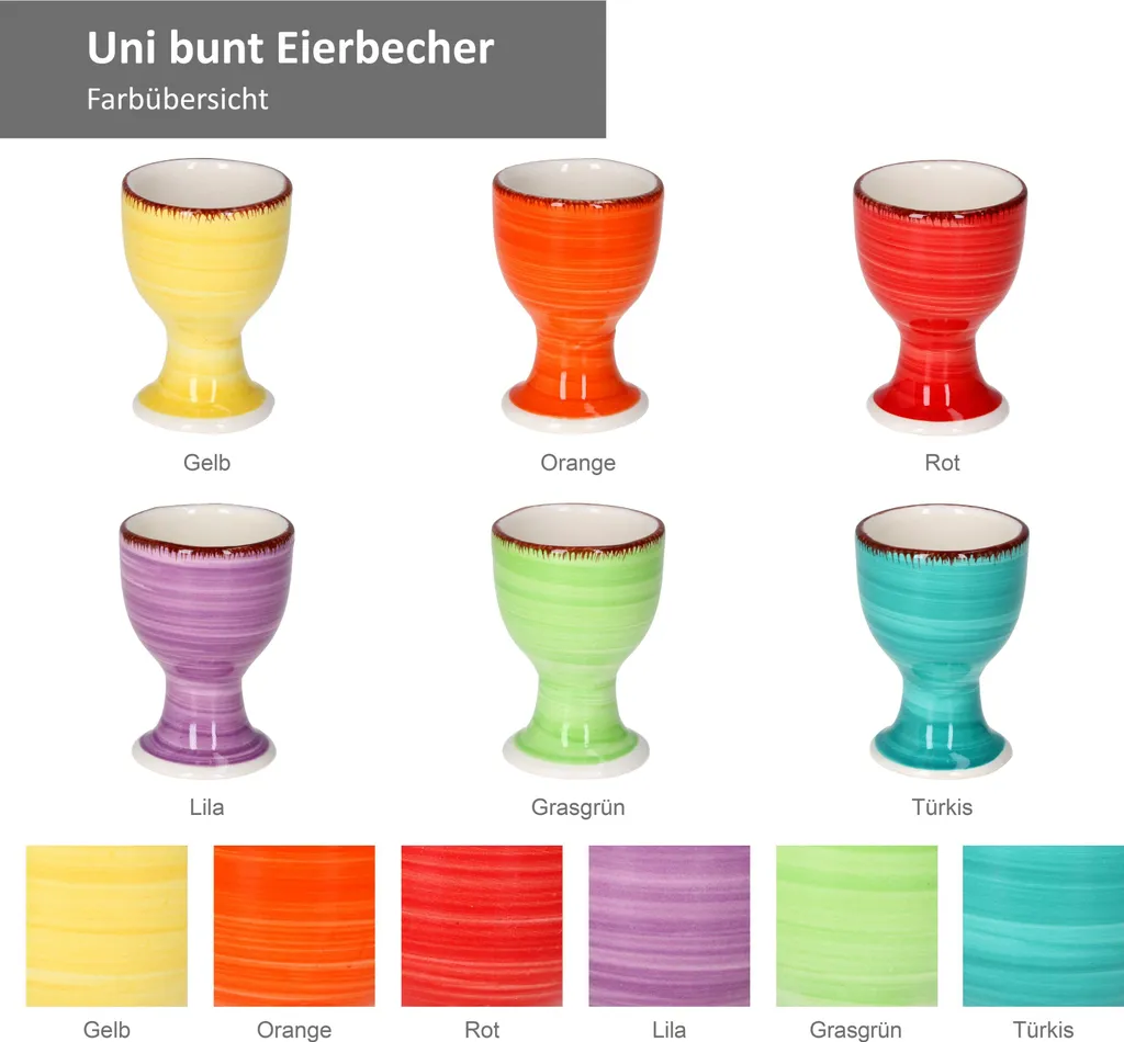 Uni bunt 6er Set Eierbecher blaue Eierhalter | Kaufland.de
