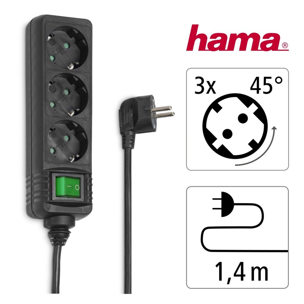 Hama 3-Way Power Strip with Switch | Kaufland.de