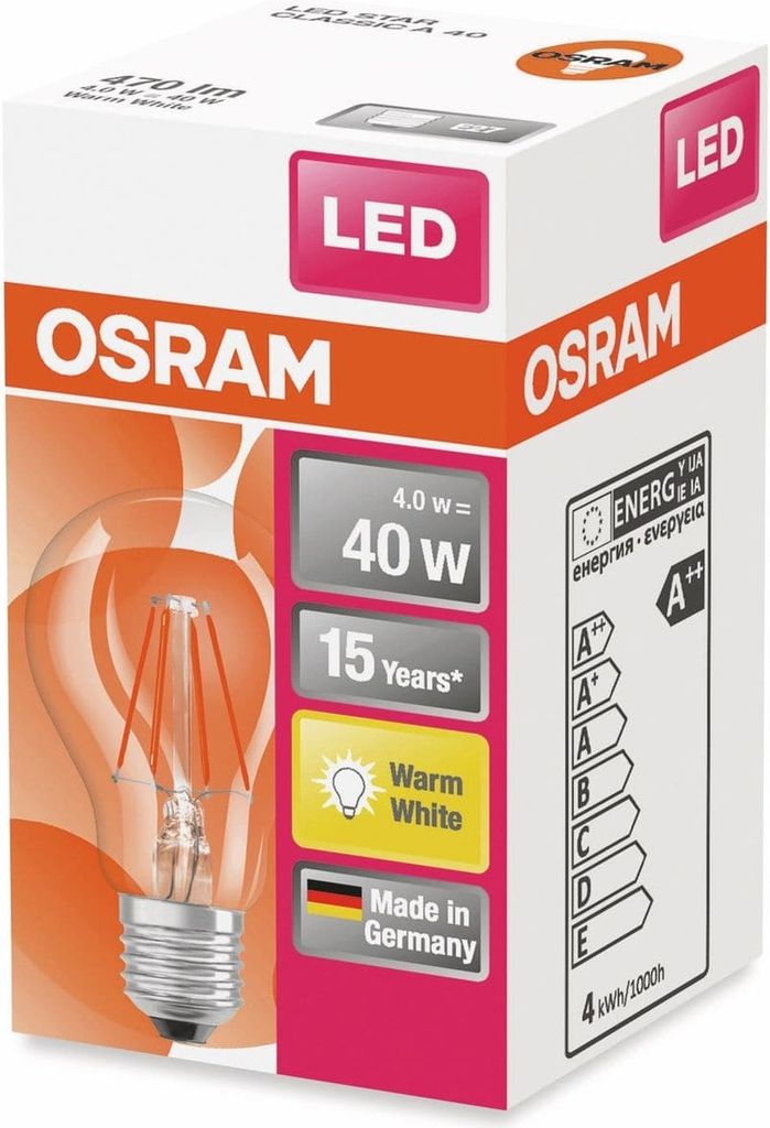 LED žárovky OSRAM, klasický tvar žárovky, 40 | Kaufland.cz
