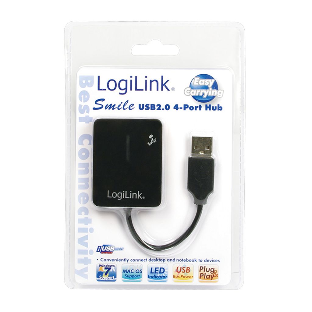 LogiLink USB 2.0 4-Port Hub 480Mbit/s Schwarz | Kaufland.de