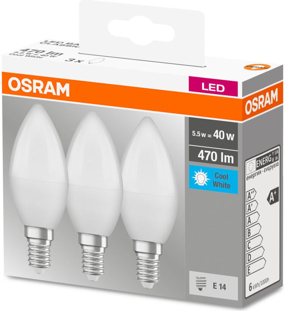 OSRAM LED Kerze BASE B40 FR 5.5W E14 matt | Kaufland.de