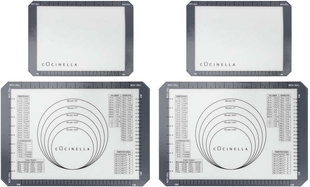 4tlg. Set Silikon Backmatte Teigmatte | Kaufland.de