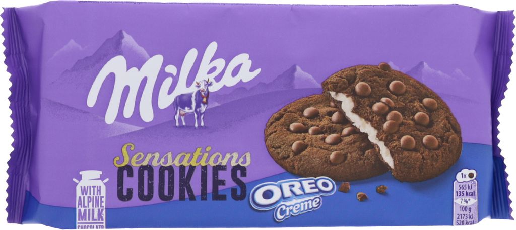 Milka Cookies Sensations Oreo Milka Kekse mit Oreo Creme