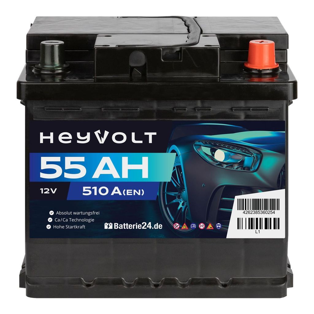 HeyVolt Start Autobatterie 12V 55Ah | Kaufland.de