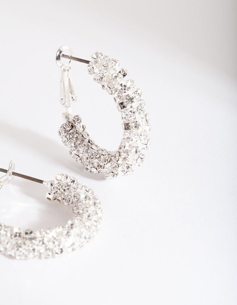 Silver Mini Hoop Cup Chain Earrings | Kaufland.de