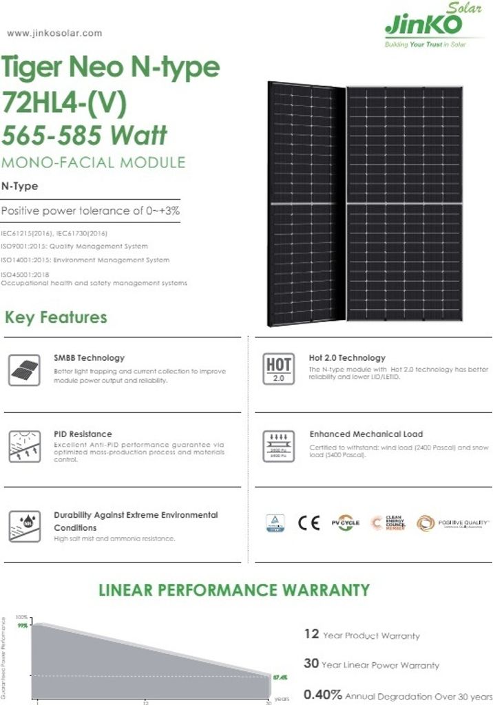 4x 0% 585W Jinko Solarmodul JKM585N-72HL4-V | Kaufland.de