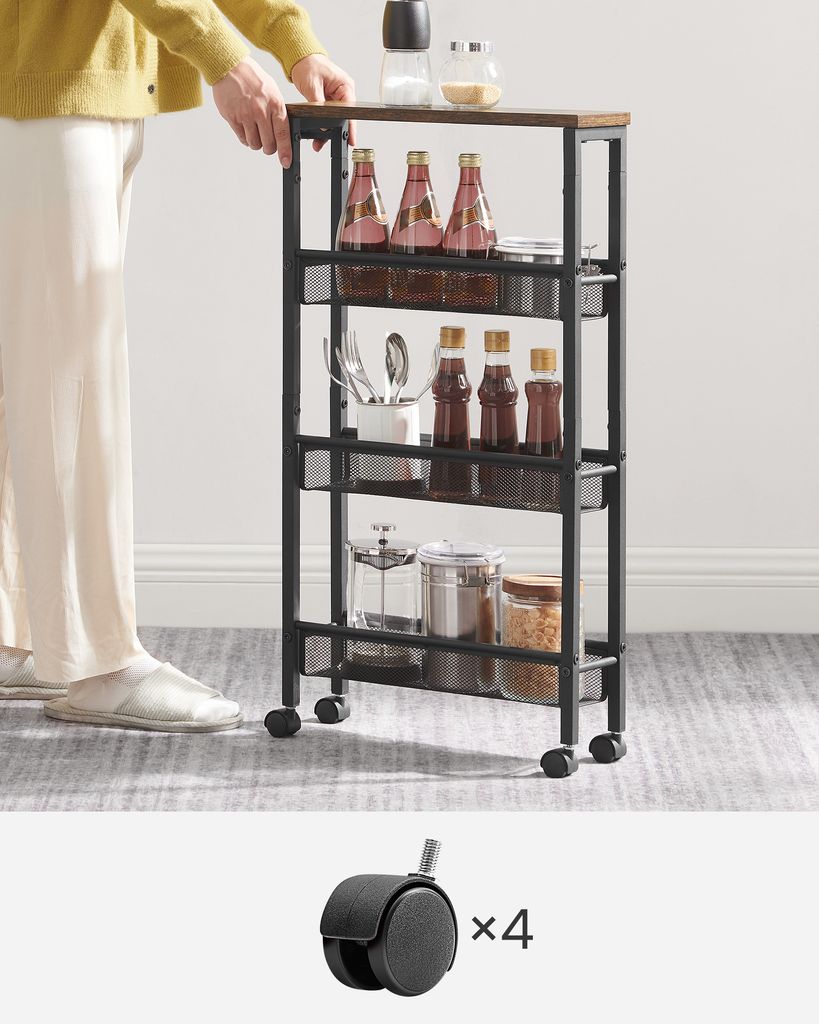 VASAGLE vozík, police do niky na kolečkách, | Kaufland.cz