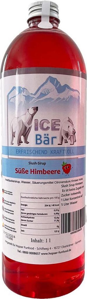 ICE BÄR sirupový koncentrát AZO FREE malina 1 | Kaufland.sk