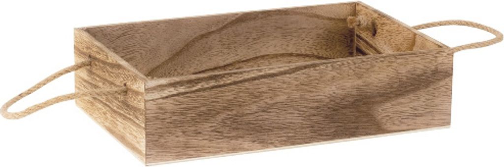 Holz Box Rustikal mit Seilhenkel, 28 x 18 cm | Kaufland.de