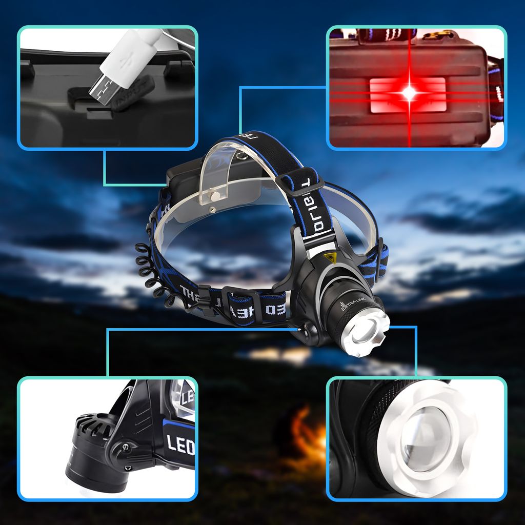 LED Stirnlampe USB Kopflampe LED Taschenlampe | Kaufland.de