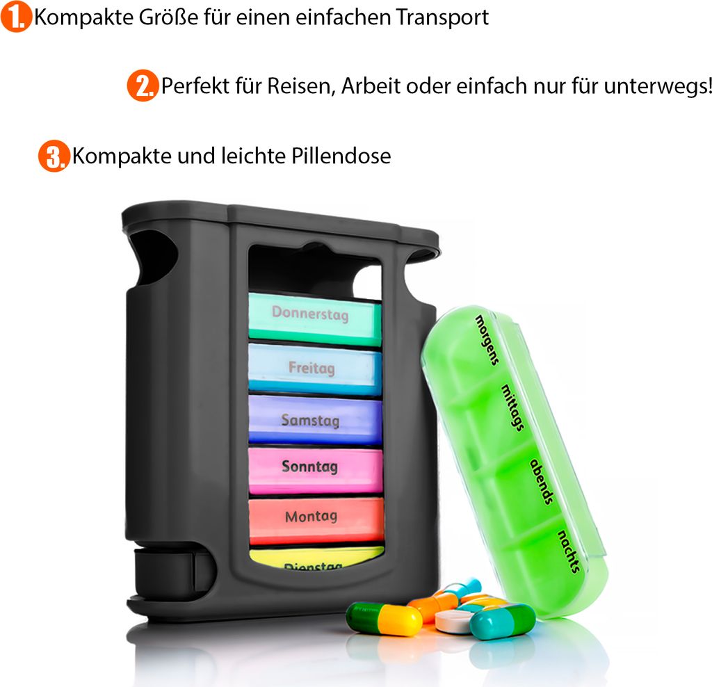BigDean 2 Stück Tablettenbox 7 Tage Morgens, | Kaufland.de