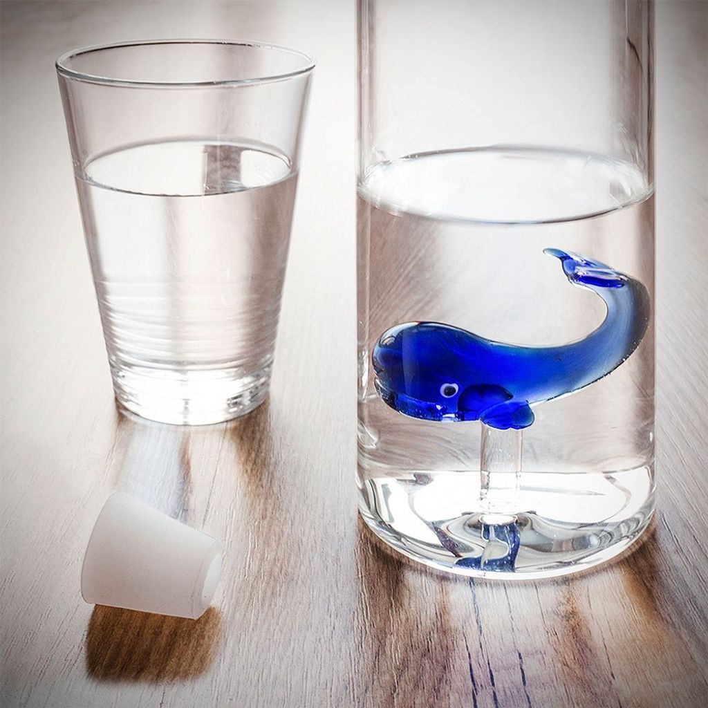 Balvi Atlantis Blue Whale Flasche 1.2l Durchsichtig