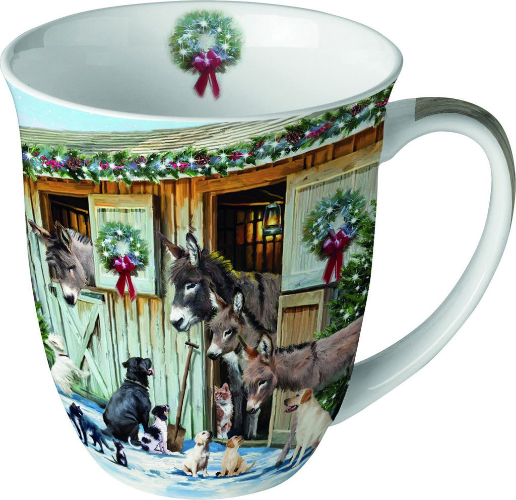 Kaffeebecher Winter: Esel im Stall mit | Kaufland.de