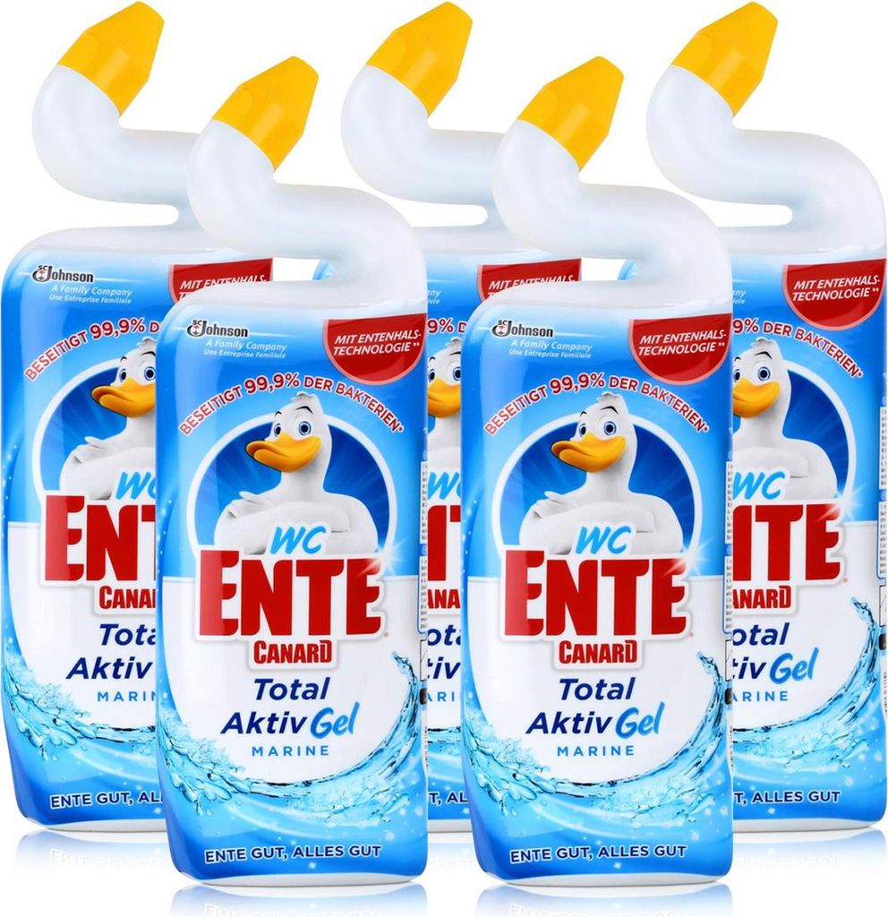 5x WC Ente Aktiv-Gel WC Reiniger Marine 750 ml WC-Reiniger
