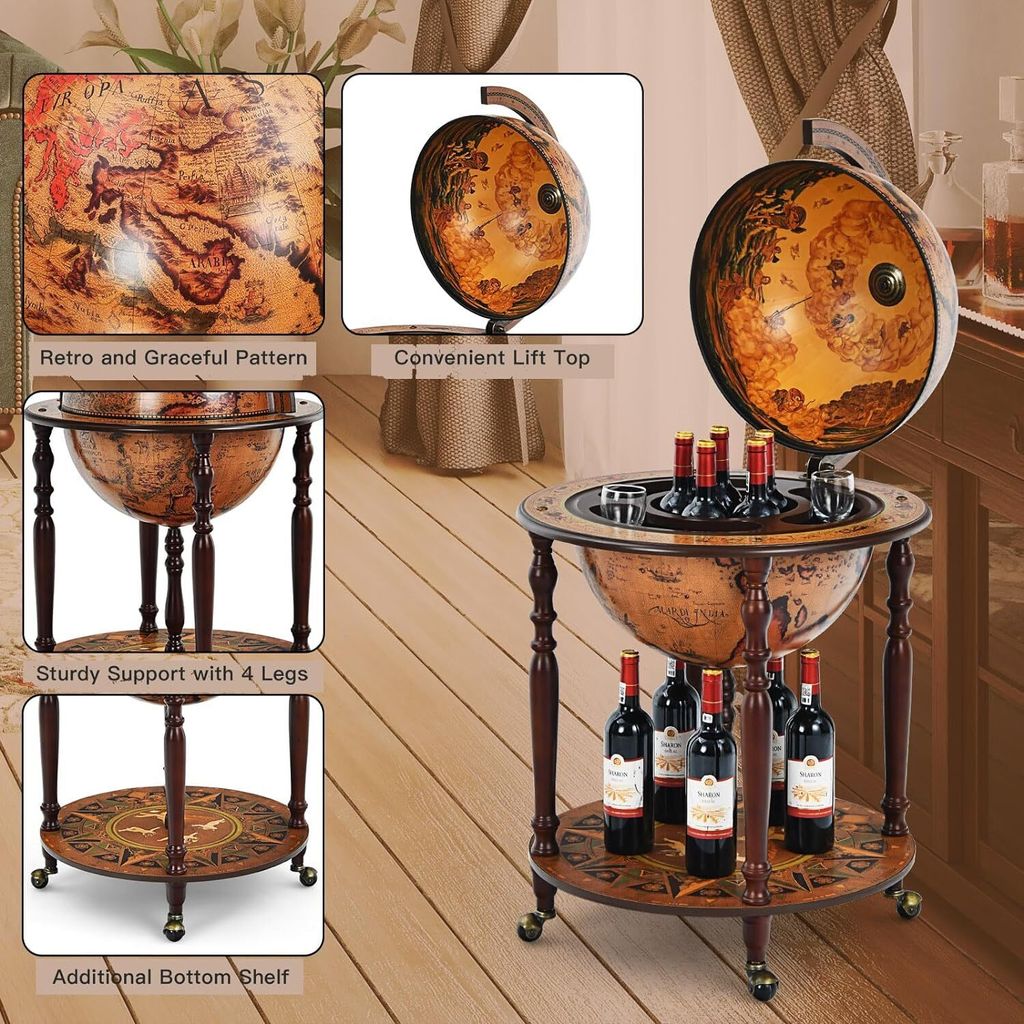 KOMFOTTEU Globus Bar Barwagen, Minibar mit | Kaufland.de