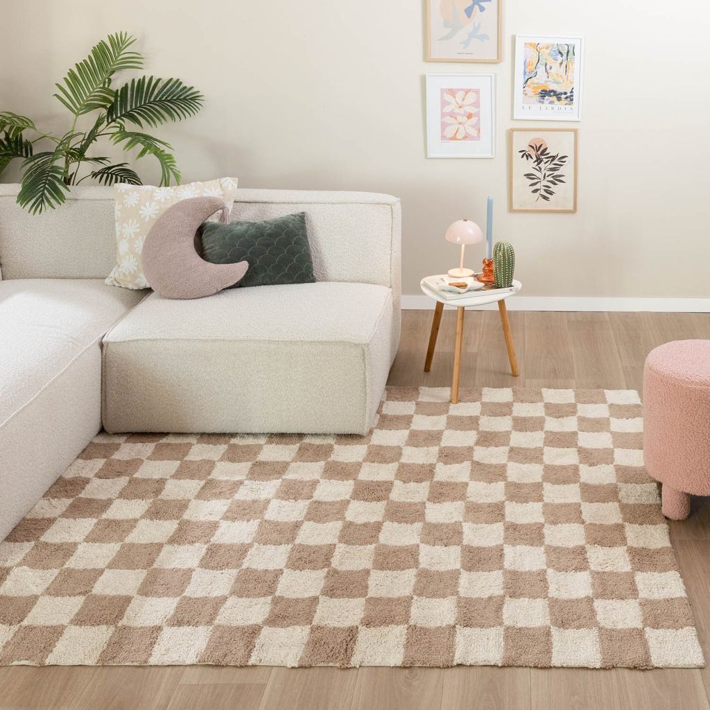 Retro Teppich - Gambit Beige Weiß - 120x170cm | Kaufland.de