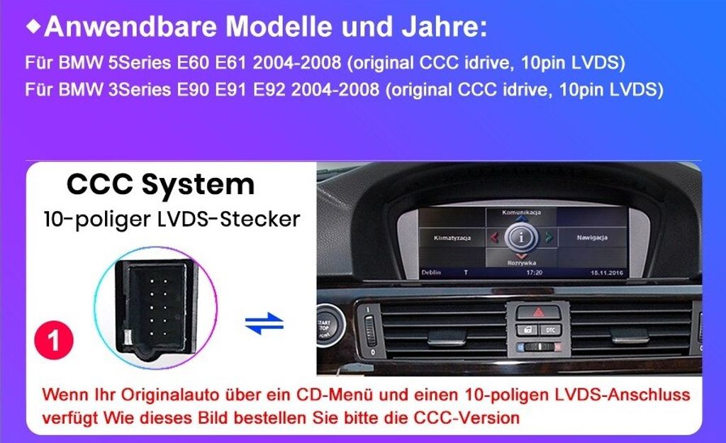 12.3 Zoll Carplay Für BMW E60 E61 2004-2010 | Kaufland.sk