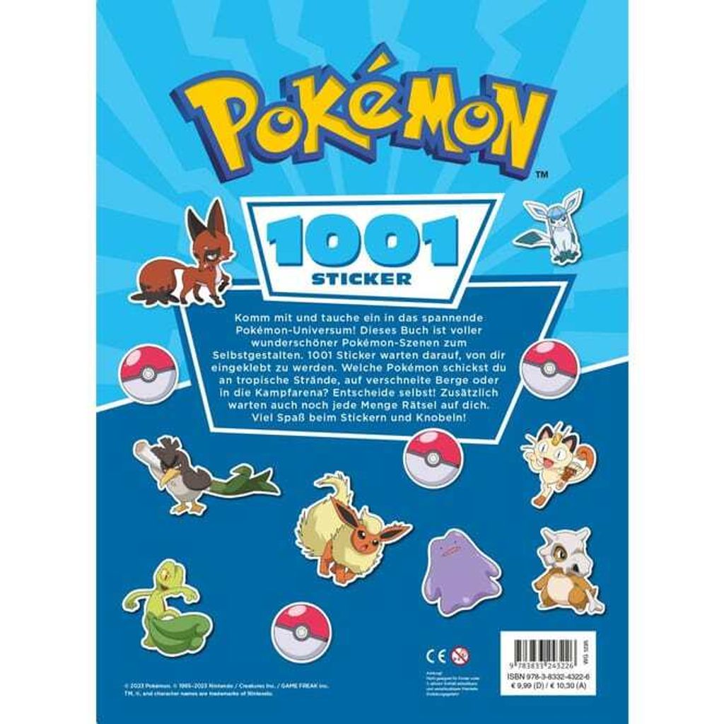 Pokémon Book 1001 Sticker *deutsche Version* | Kaufland.de