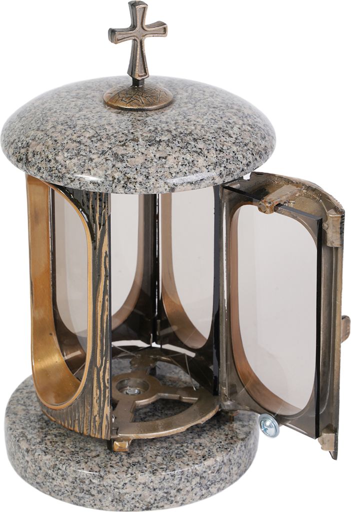 Lampa na hrob s křížem Gold Bohus Grey | Kaufland.cz