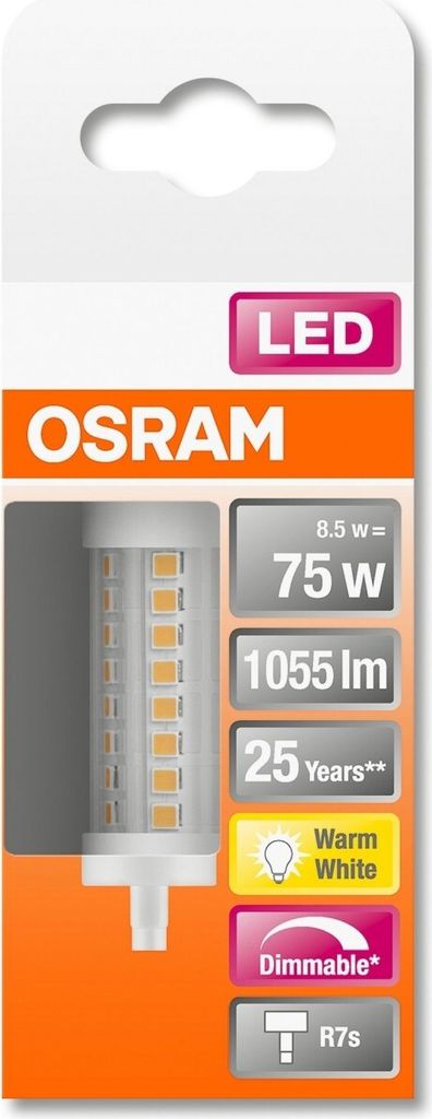 Osram Star Line LED Leuchtmittel R7s, 8W (75W), 2700K