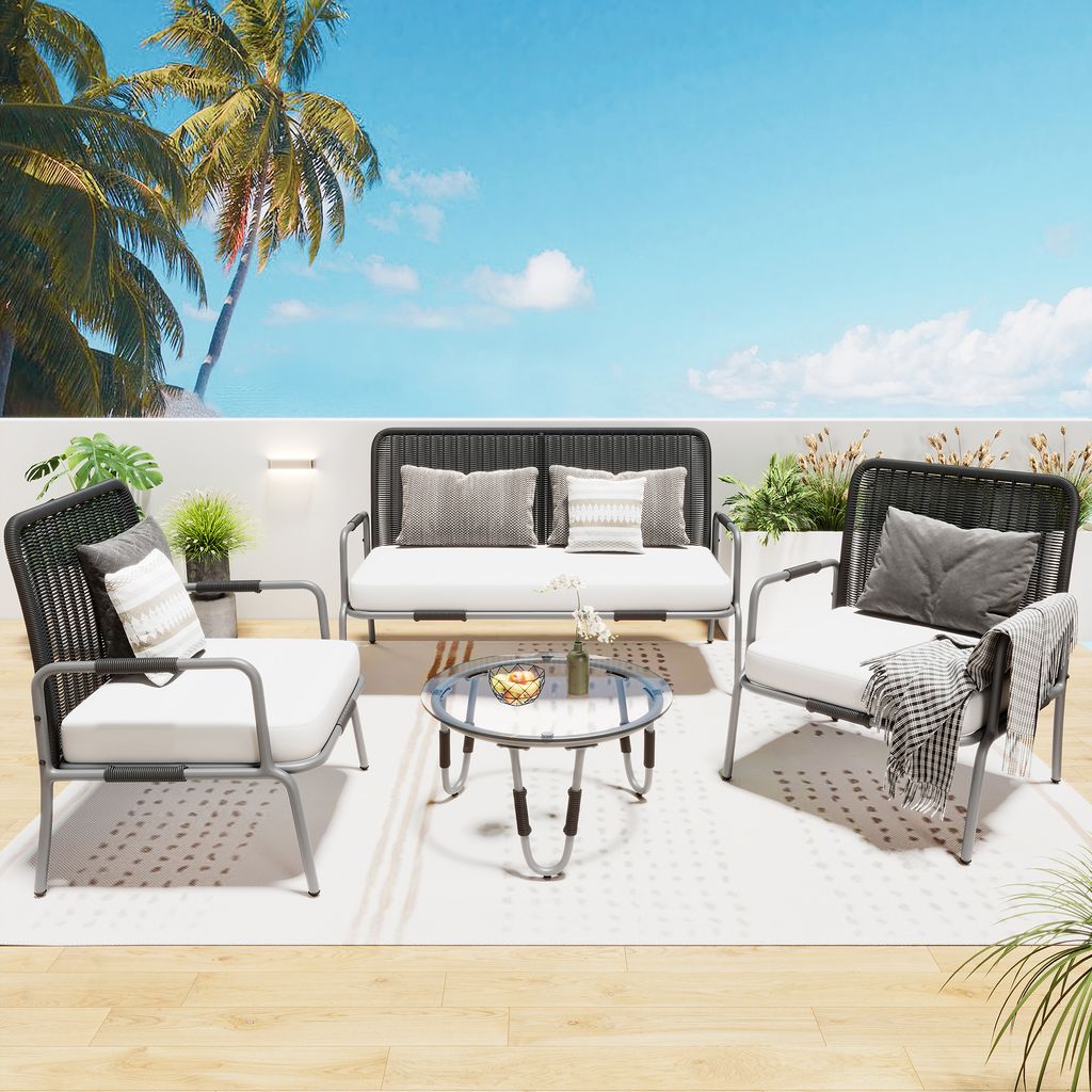 Rattan 4 piece store
