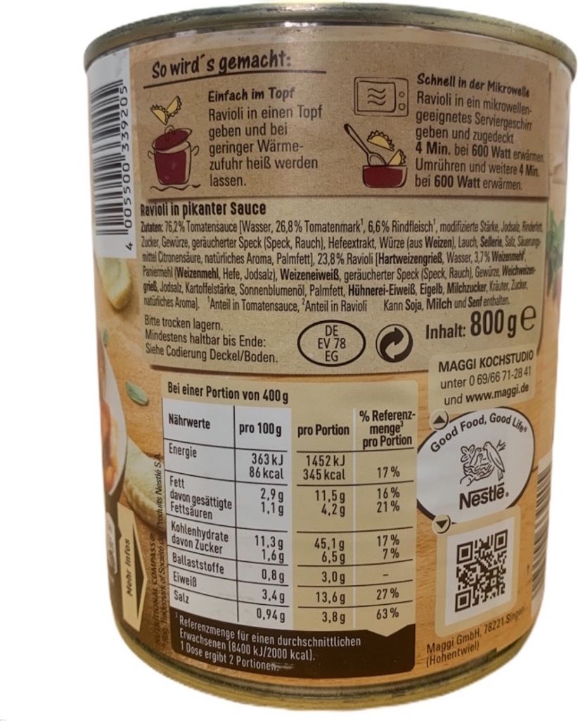 Maggi Ravioli in Pikanter Sauce 6 x 800 g | Kaufland.de