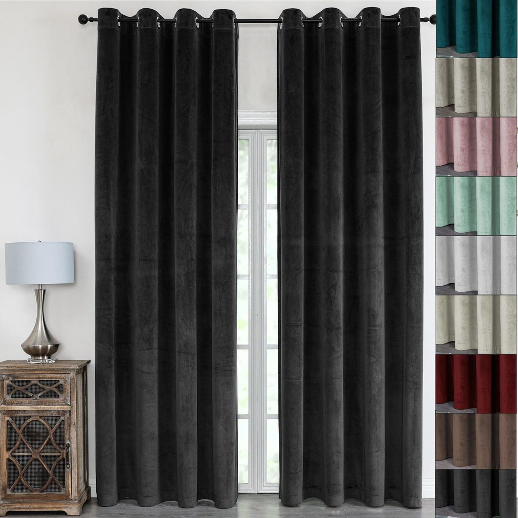 Vorhang Ösenschal Samt Blickdicht 140 (B) x | Kaufland.de