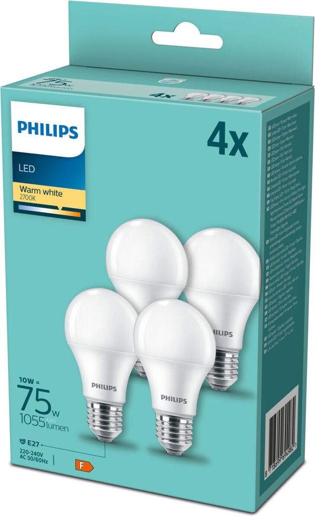 Philips LED Lampe E27 4er Set 10W (75W) 2700K | Kaufland.de