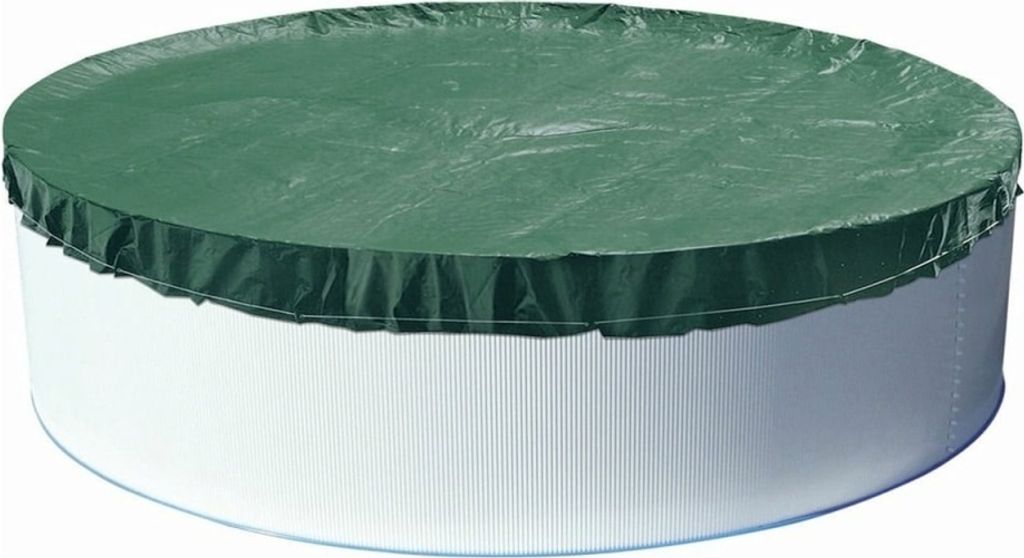 Abdeckplane Rund 550 cm Grün mit Übermaß Sommer & Winter